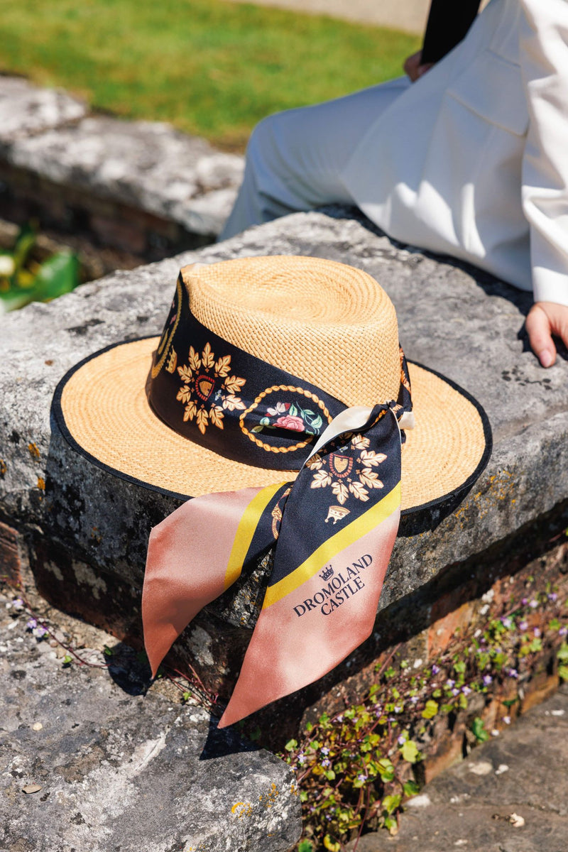 Dromoland Dreams Twilly- Dusky Pink Border – Dromoland Castle Golf Shop